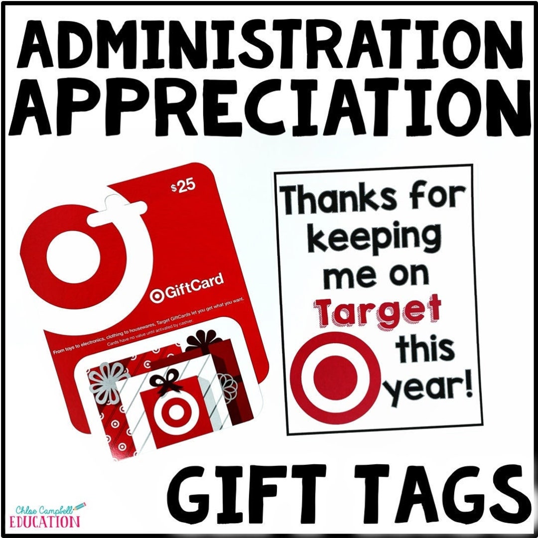 Administration Appreciation Gift Tags | Boss Thank You Notes ...