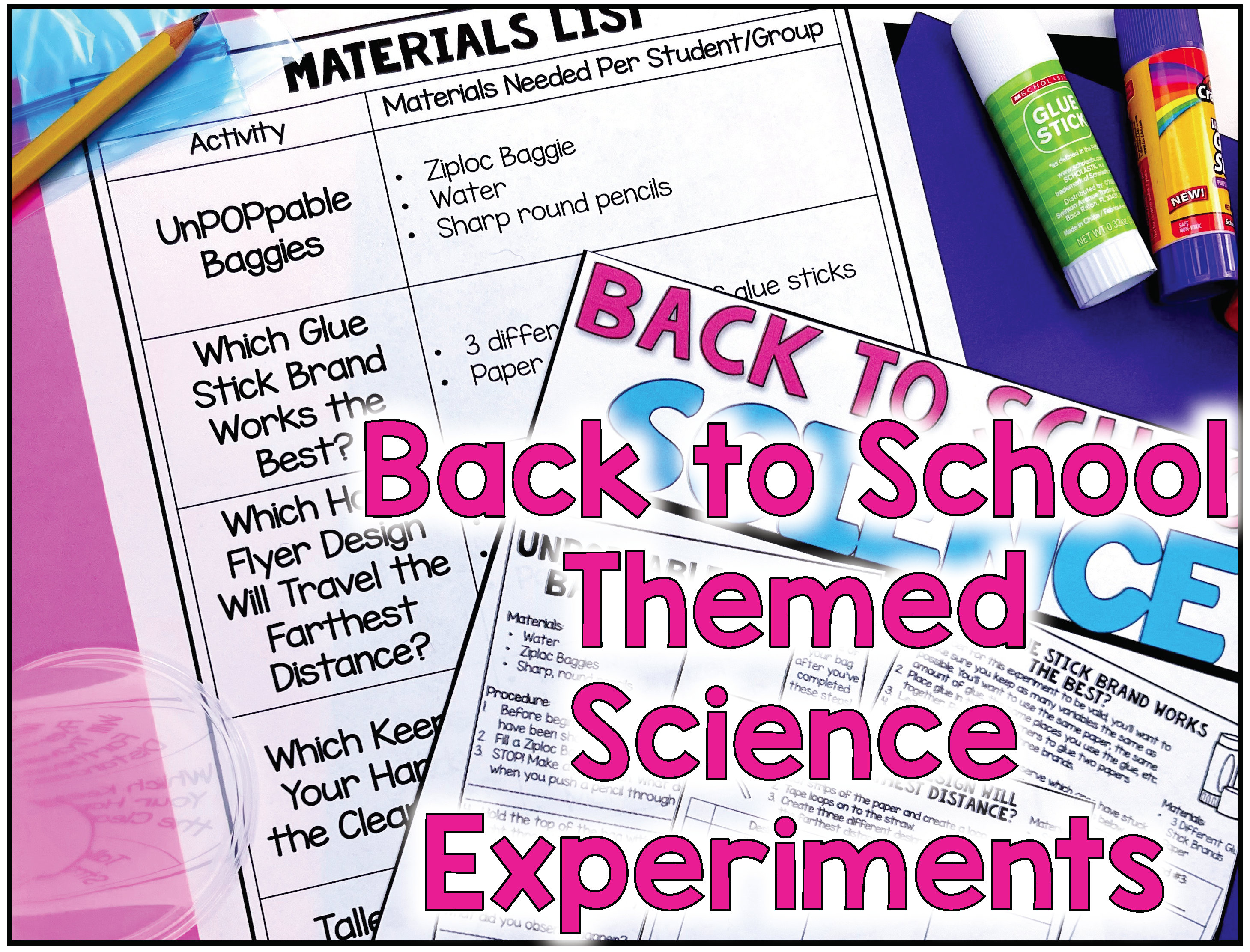 School Themed Science Experiments for Kids the Scientific - Etsy
