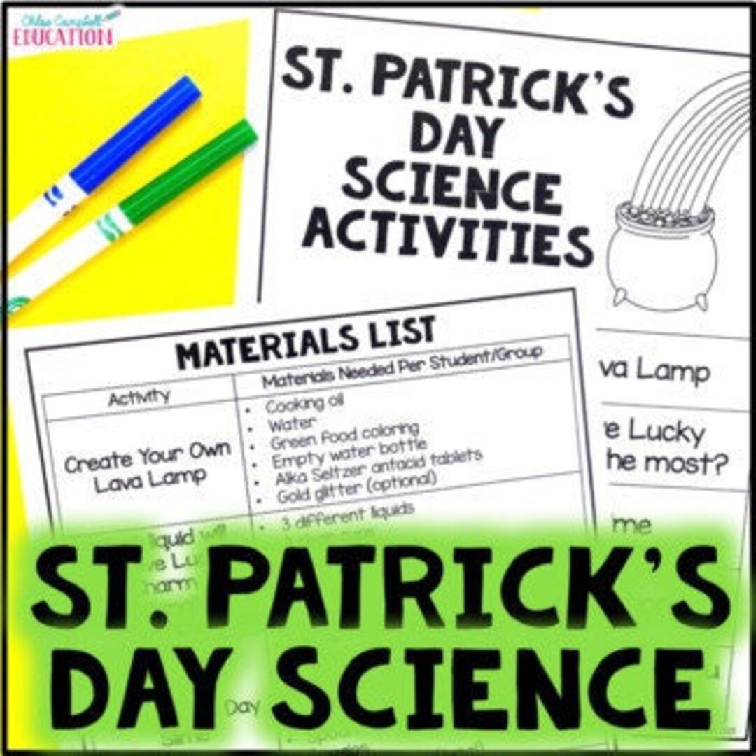 St. Patrick's Day Activities Science Investigations & Experiments - Etsy UK
