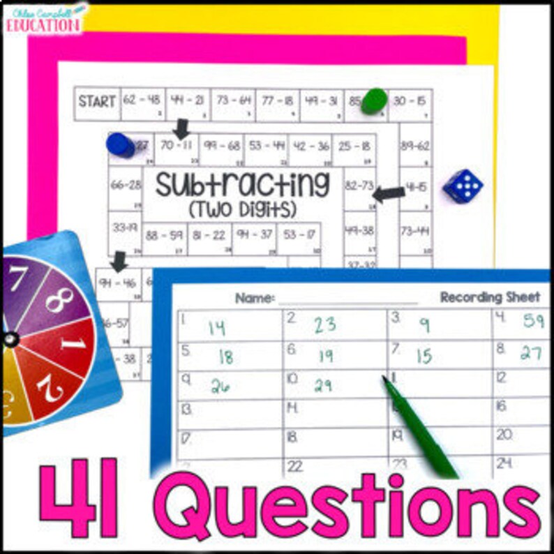 Double Digit Subtraction With Regrouping - Subtraction Within 100 Math ...