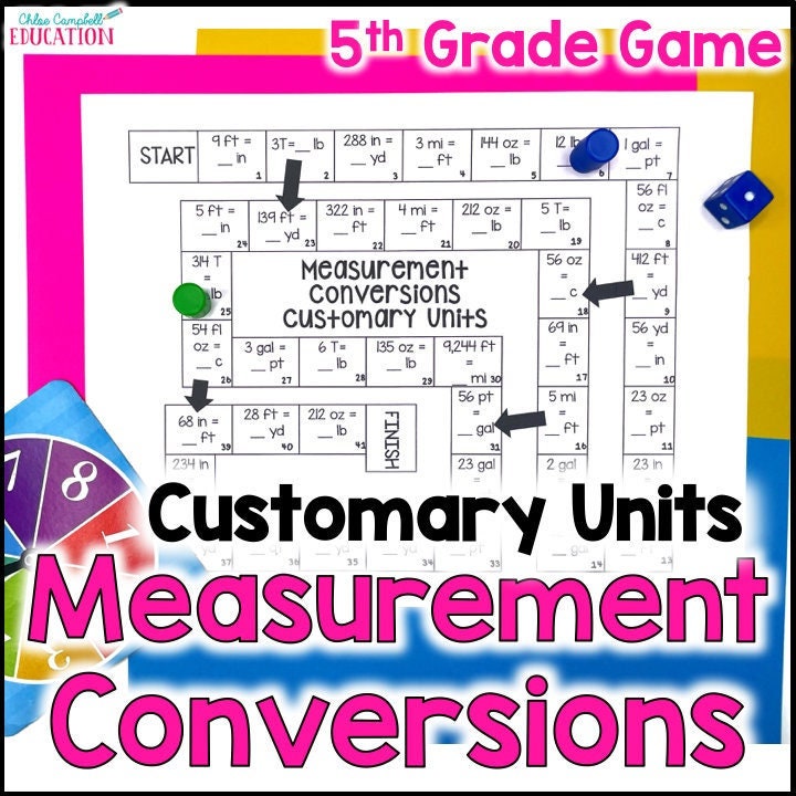 Measurement Conversions Customary Units Board Game Customary ...