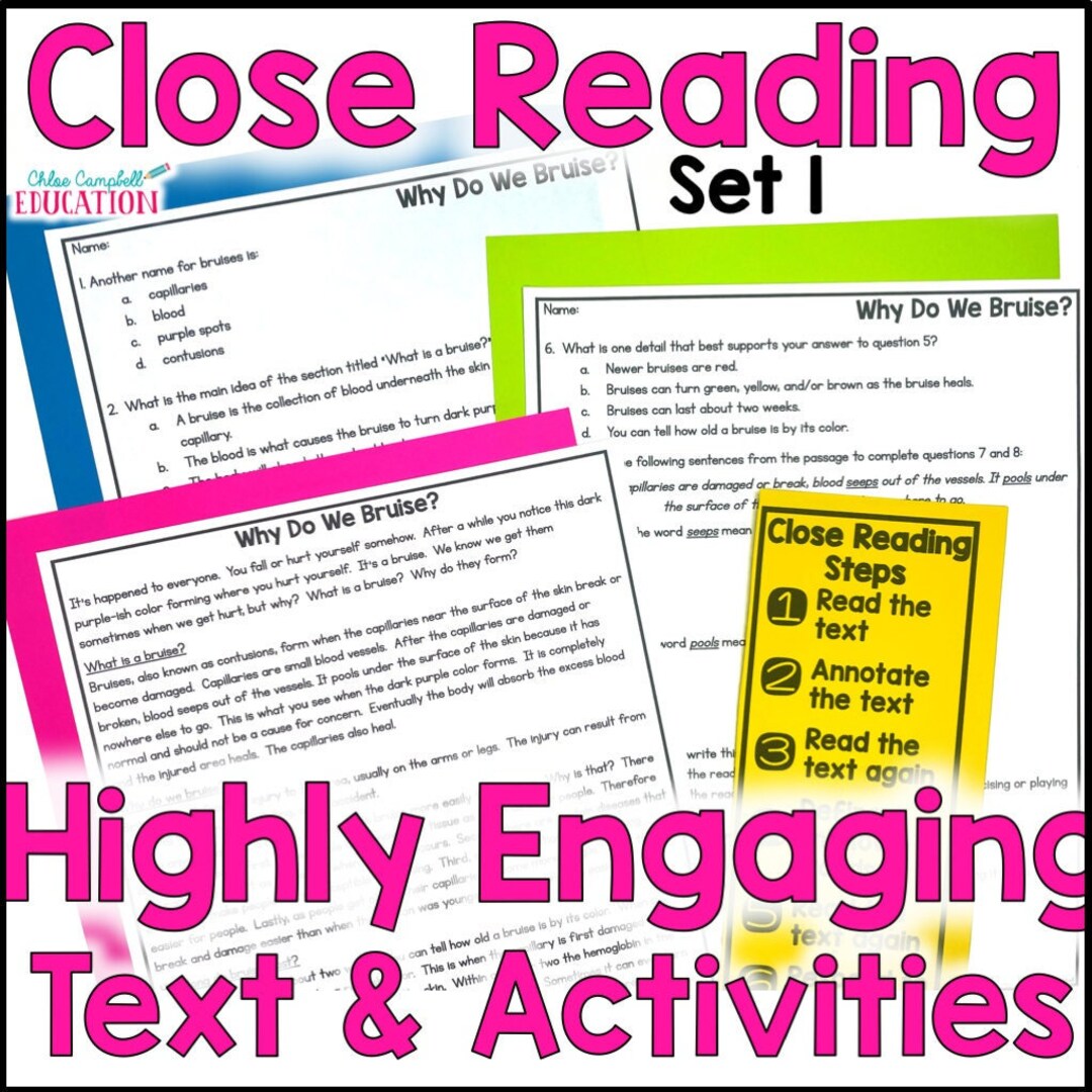 High Interest Close Reading Passages Set 1 Informational Text - Reading ...