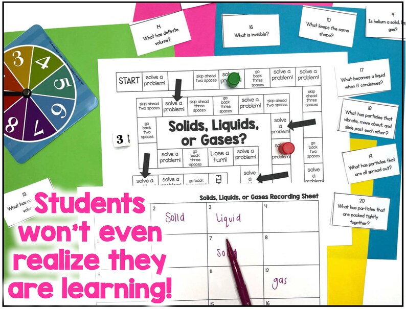 Solids Liquids Gases States of Matter Science Game 5th Grade Science ... Solids Liquids Gases States of Matter Science Game 5th Grade Science ...