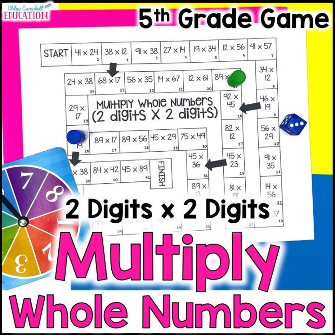 2 Digit by 2 Digit Muliplication Game - 5th Grade Math - Homeschool ...