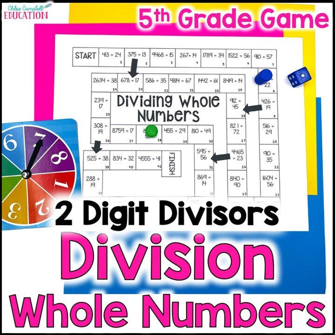 Long Division Practice With 2 Digit Divisors Game - Division of Whole ...