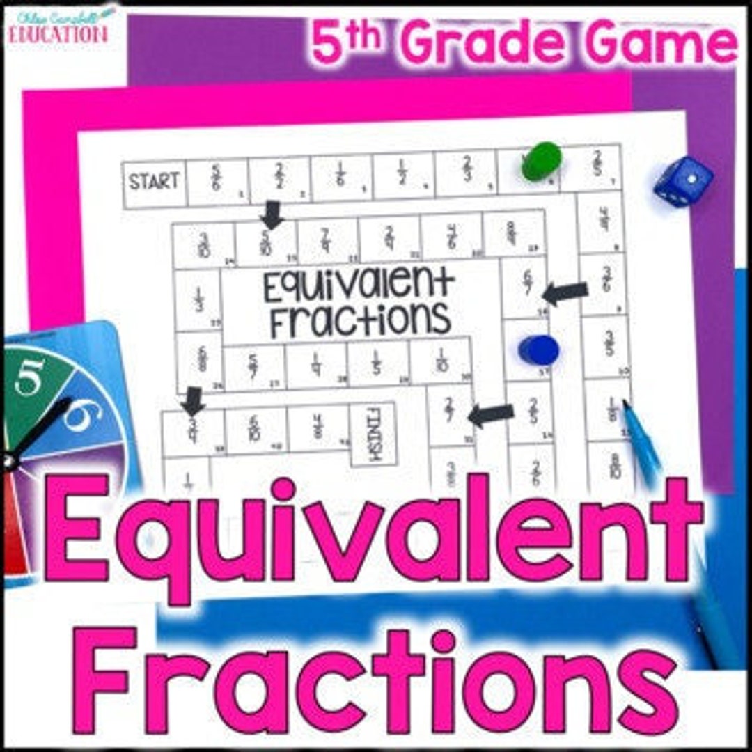 Equivalent Fractions Game - Fractions Activity - Math Review Center ...