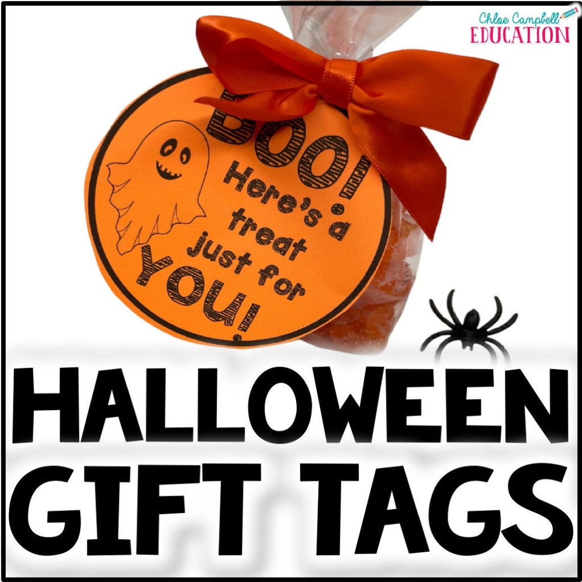 Halloween Gift Tags Boo Basket Gift Label Halloween Treat Tags - Etsy