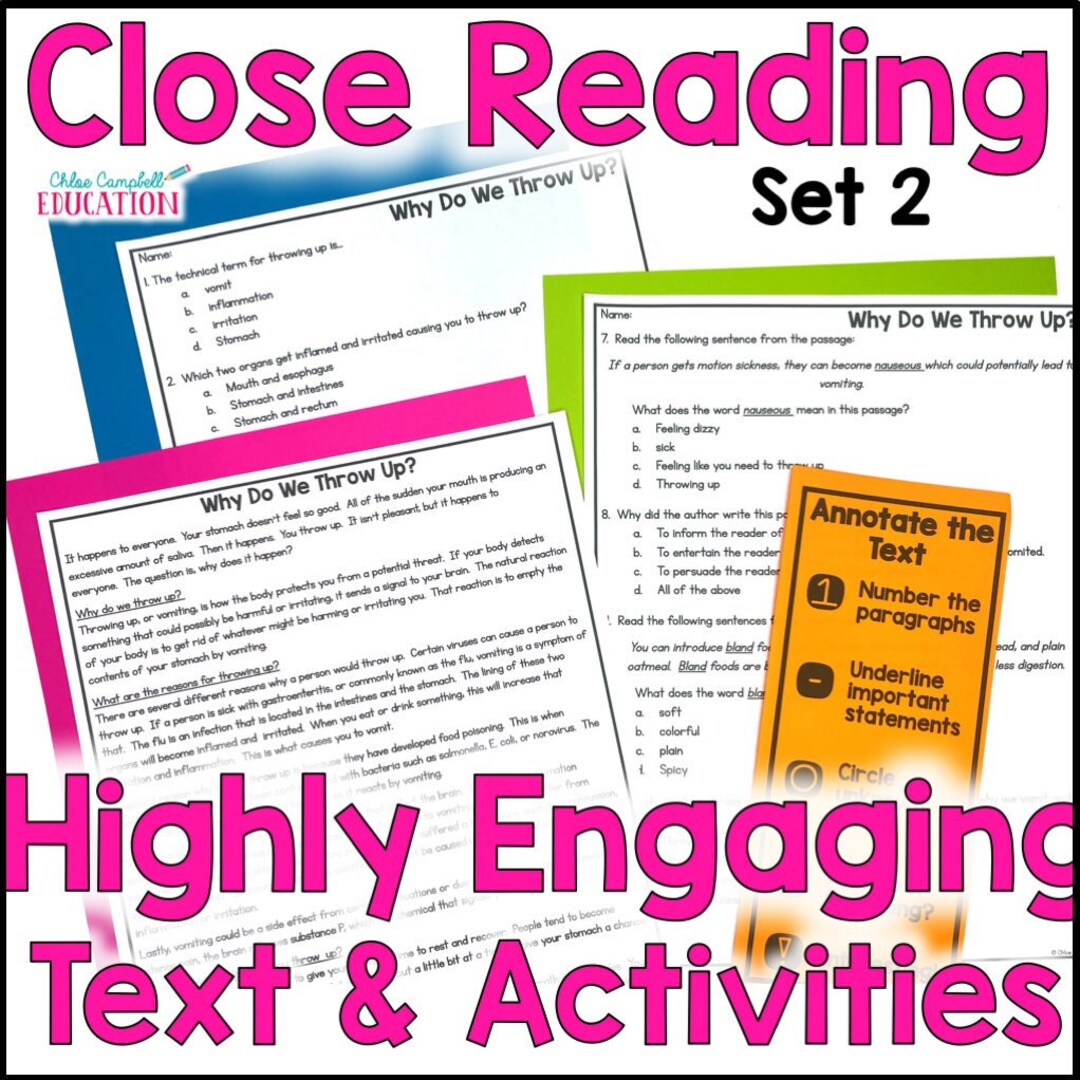 High Interest Close Reading Passages Set 2 Informational Text - Reading ...