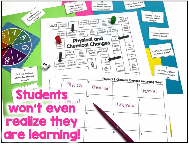 Physical and Chemical Changes Science Game 5th Grade Science Science ...
