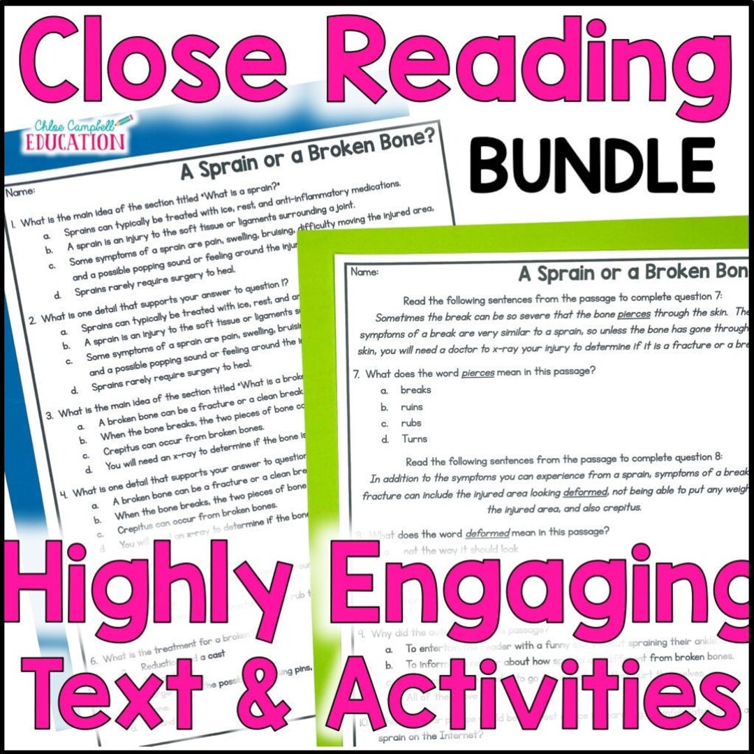 High Interest Close Reading Passages BUNDLE Informational Text ...