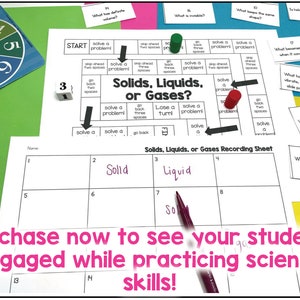 Solids Liquids Gases - States of Matter Science Game - 5th Grade ...