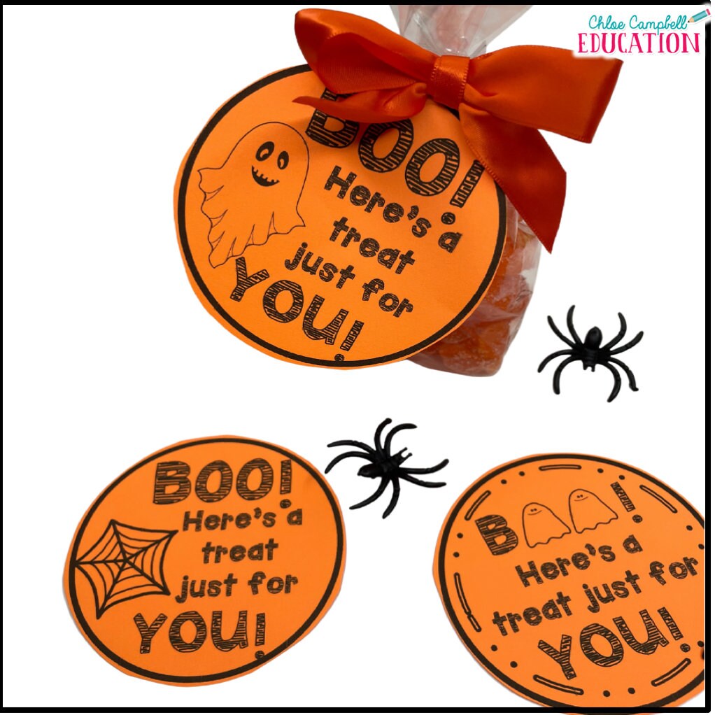 Halloween Gift Tags Boo Basket Gift Label Halloween Treat Tags - Etsy
