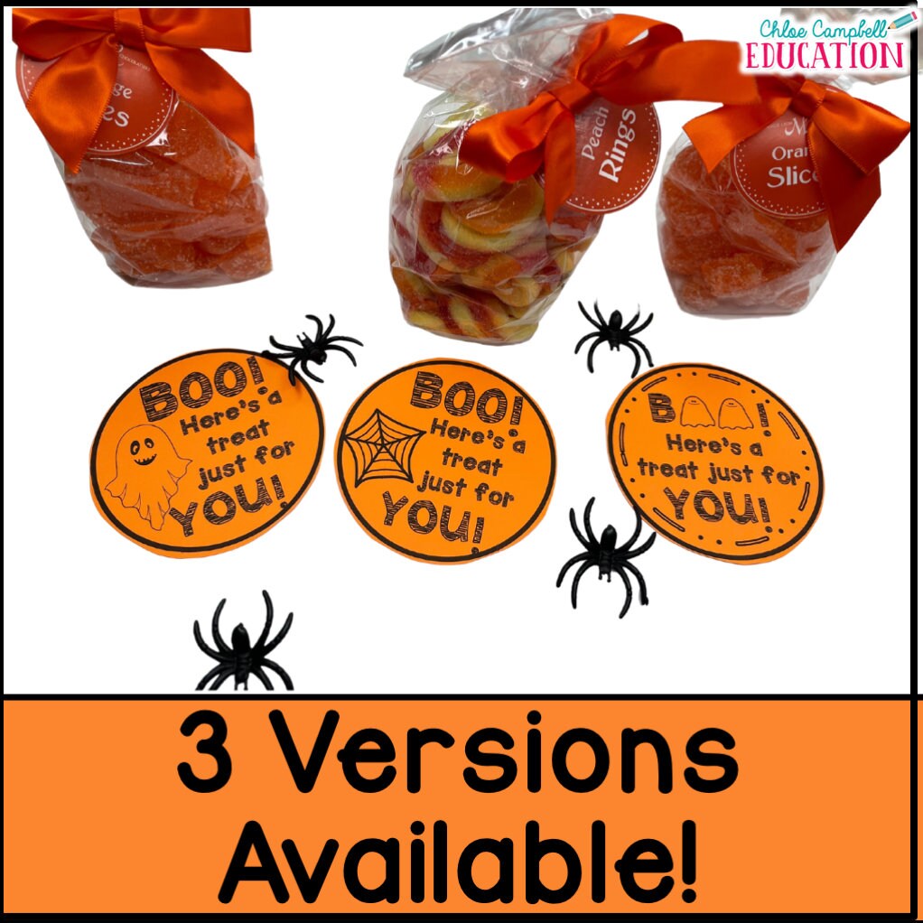 Halloween Gift Tags Boo Basket Gift Label Halloween Treat Tags - Etsy