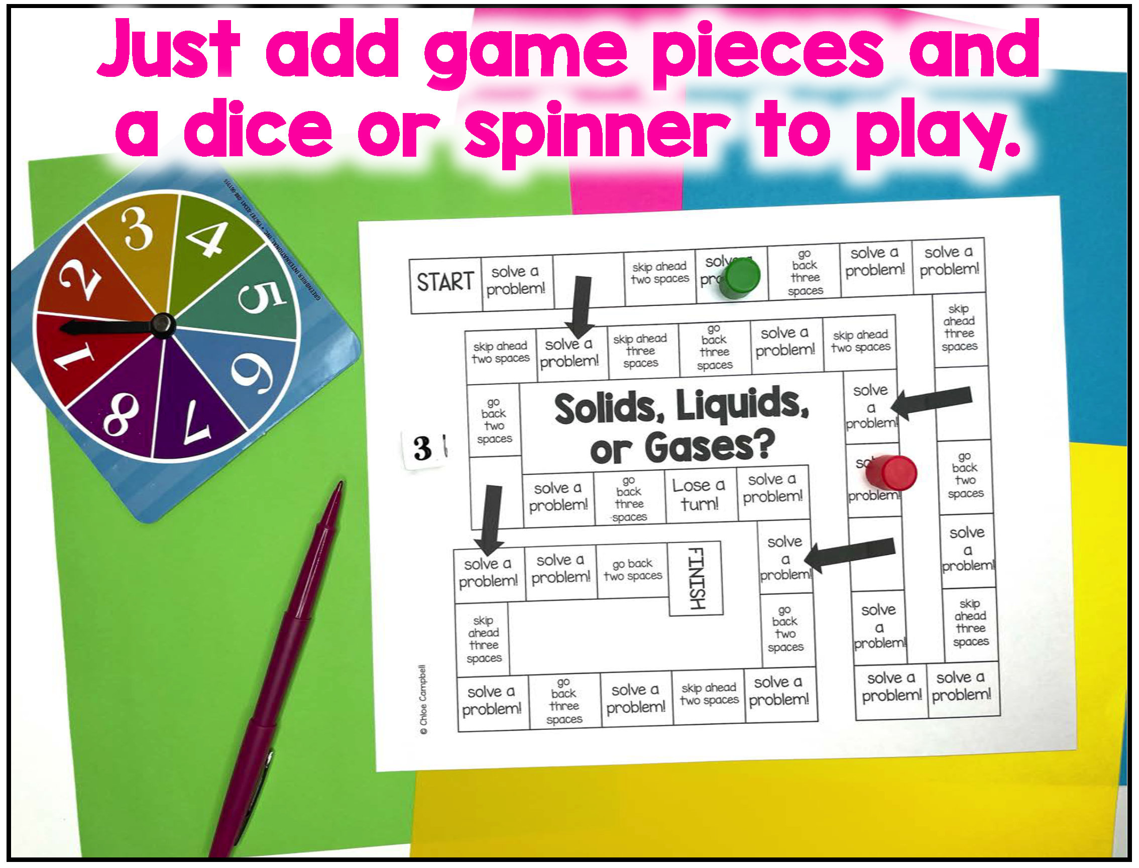 Solids Liquids Gases - States of Matter Science Game - 5th Grade ...