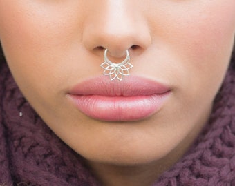 Flower Septum Ring - Etsy
