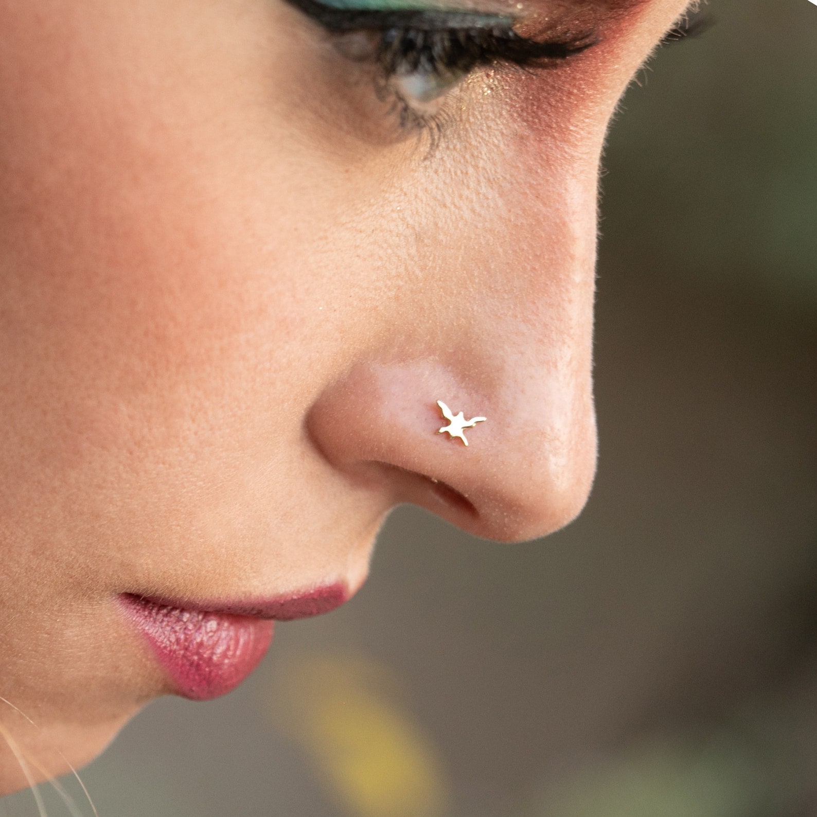 Tiny Piercing Tiny Gold Nose Stud Tiny Tragus Earring Tiny | Etsy