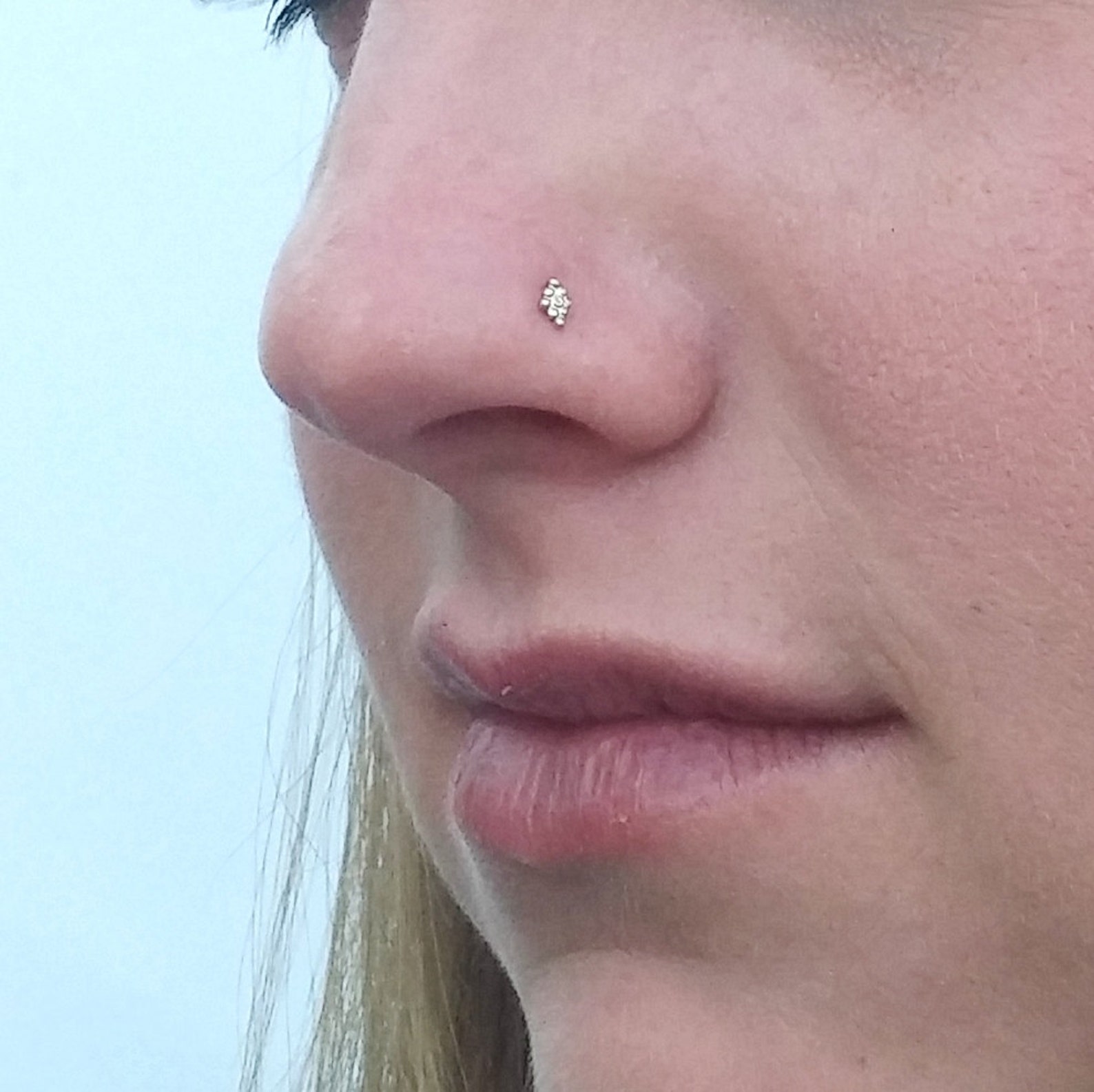 Silver Nose Stud, Tiny Nose Stud, Indian Nose Stud, Tragus Jewelry ...