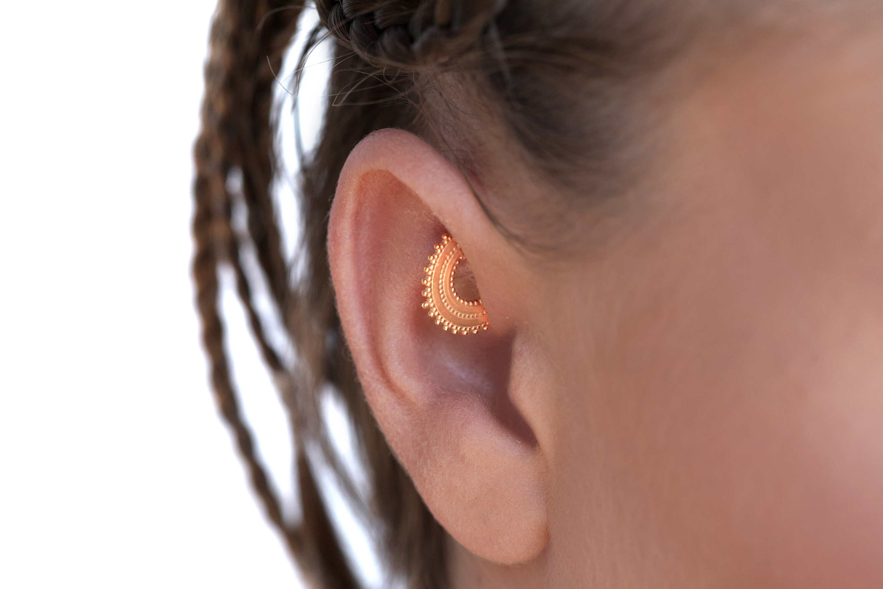 Gold Rook Earring Daith Jewelry Tribal Daith Daith Earring - Etsy Israel