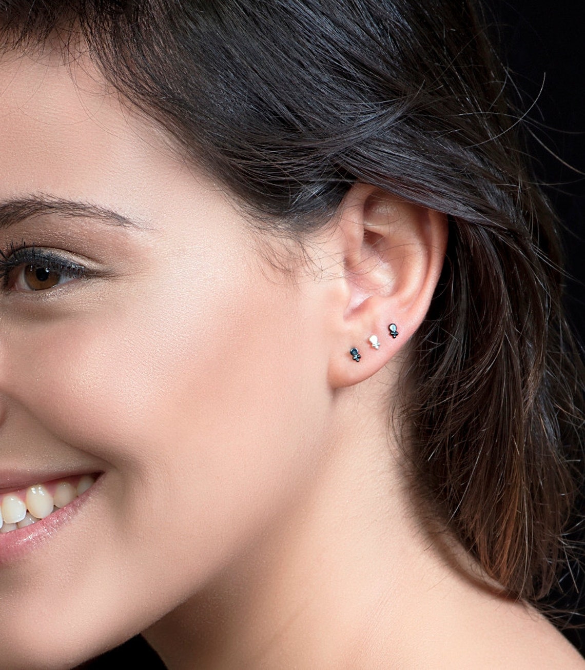 Tiny Earrings Small Silver Earrings Tiny Post Earring Tiny - Etsy