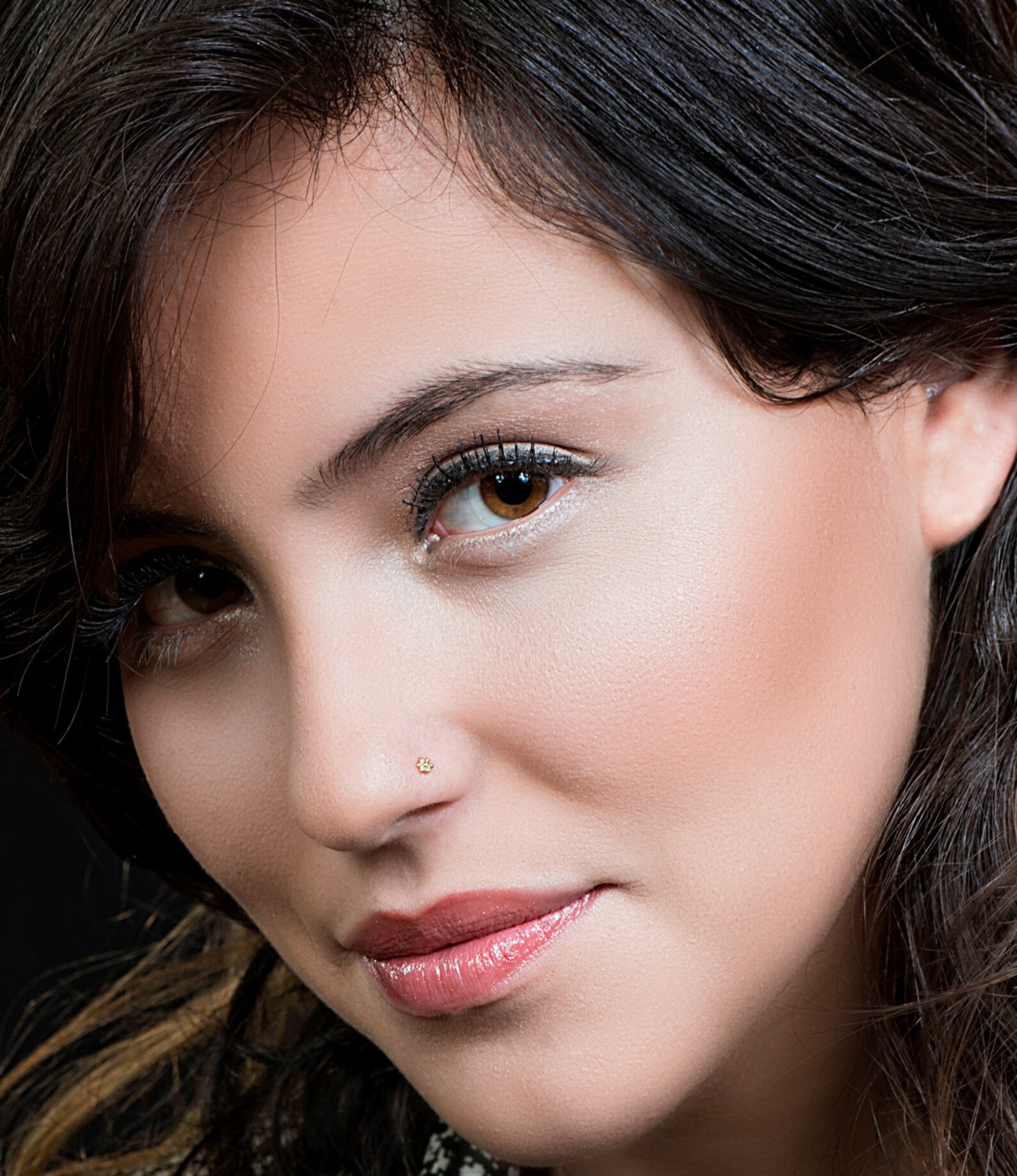 Flower Nose Stud, Gold Nose Stud, Nose Ring, Gold Tragus, Gold Nose ...