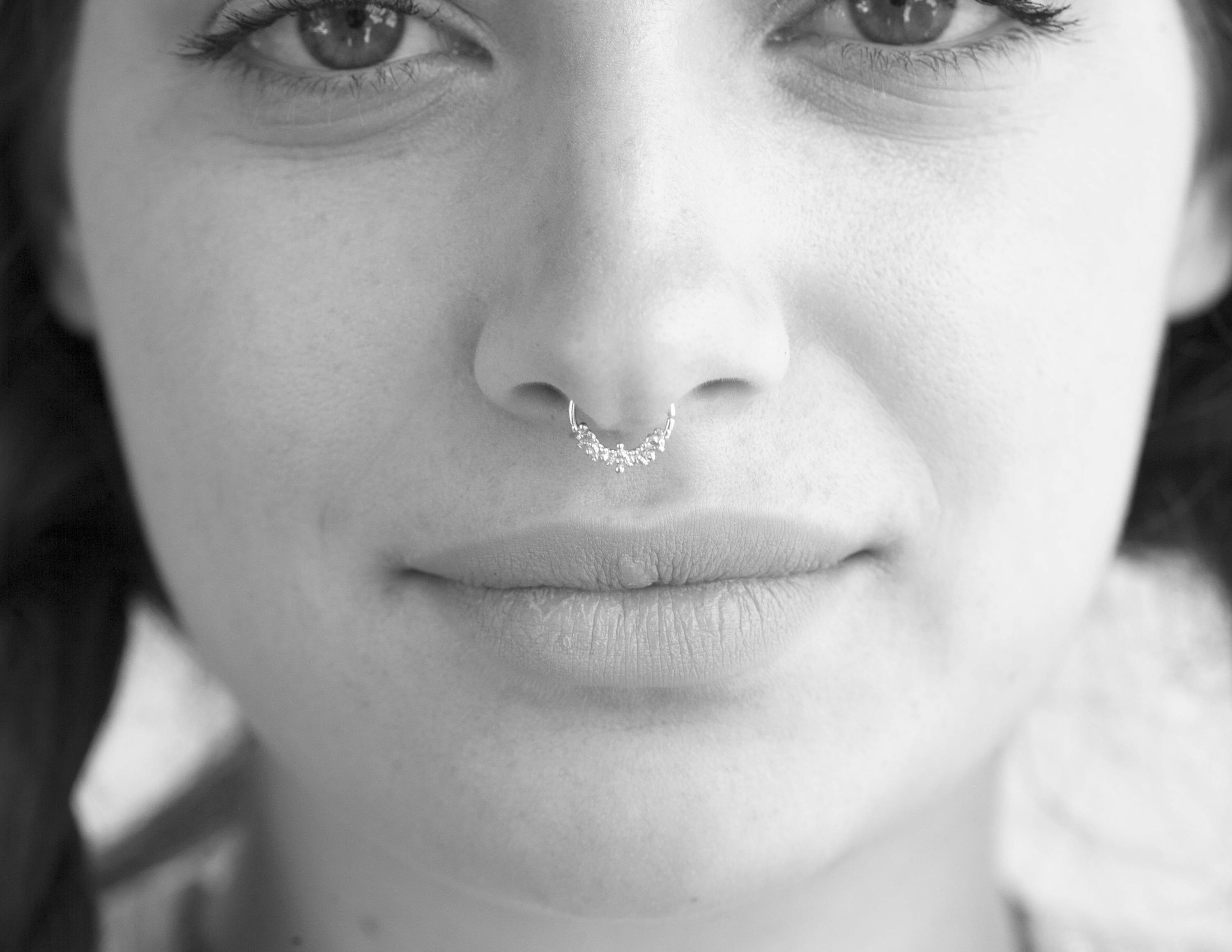 Rose Gold Septum Ring, Septum Piercing, Gold Nose Ring, Rose Gold ...