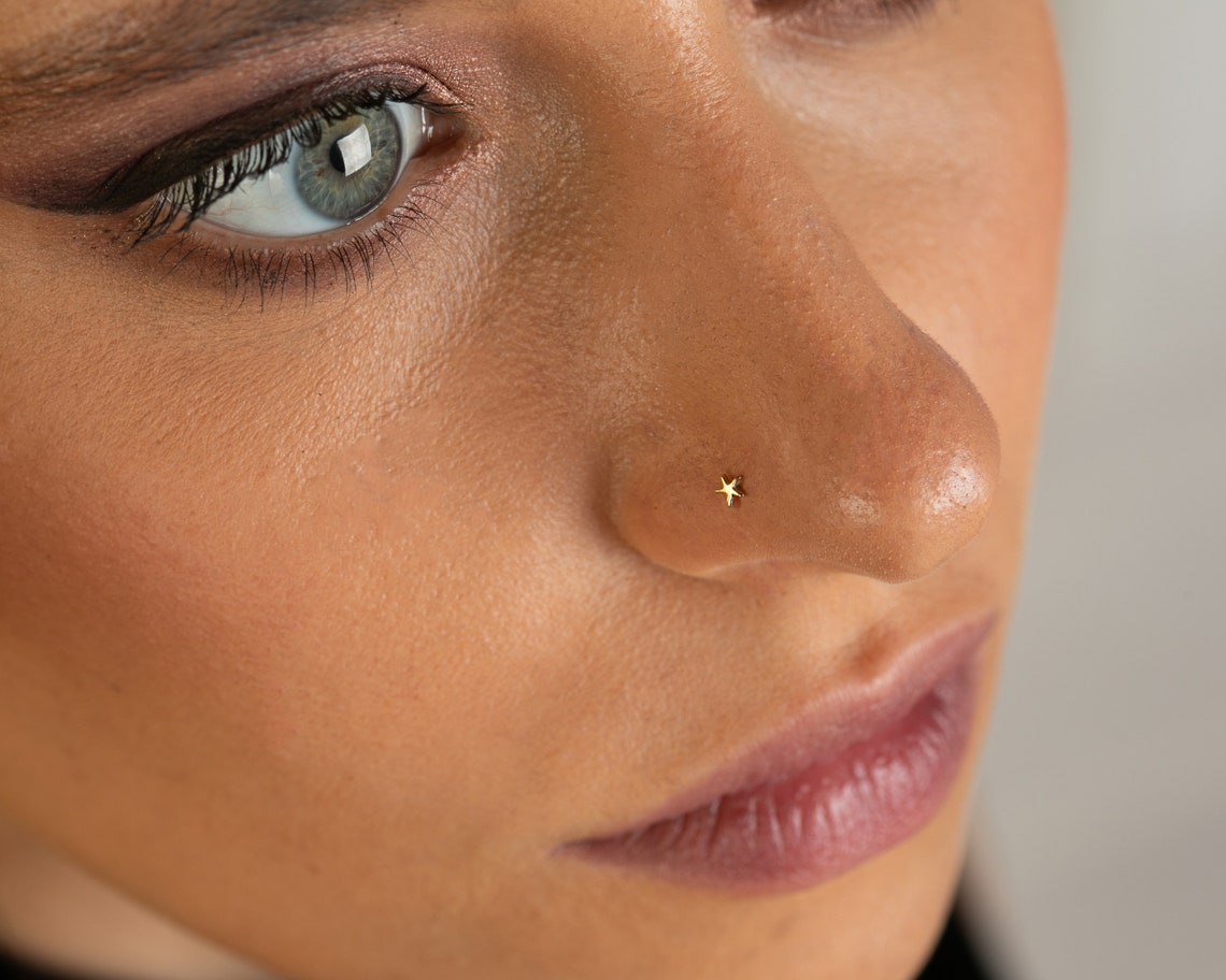 Tiny Nose Stud Star Nose Stud Star Nose Ring Tiny Nose Stud | Etsy