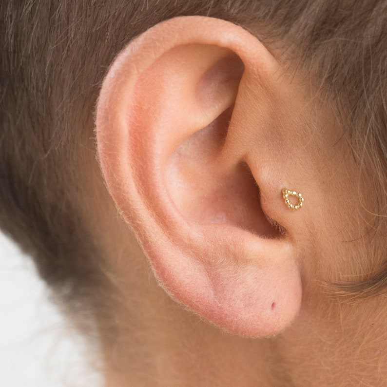 Gold Tragus Earring Tragus Piercing Tragus Jewelry Tragus - Etsy