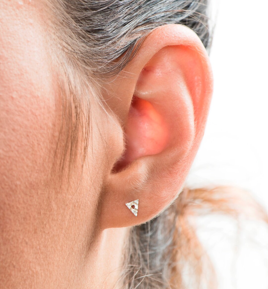 Triangle Stud Earrings, Minimalist Earrings, Stud Earrings, Geometric ...