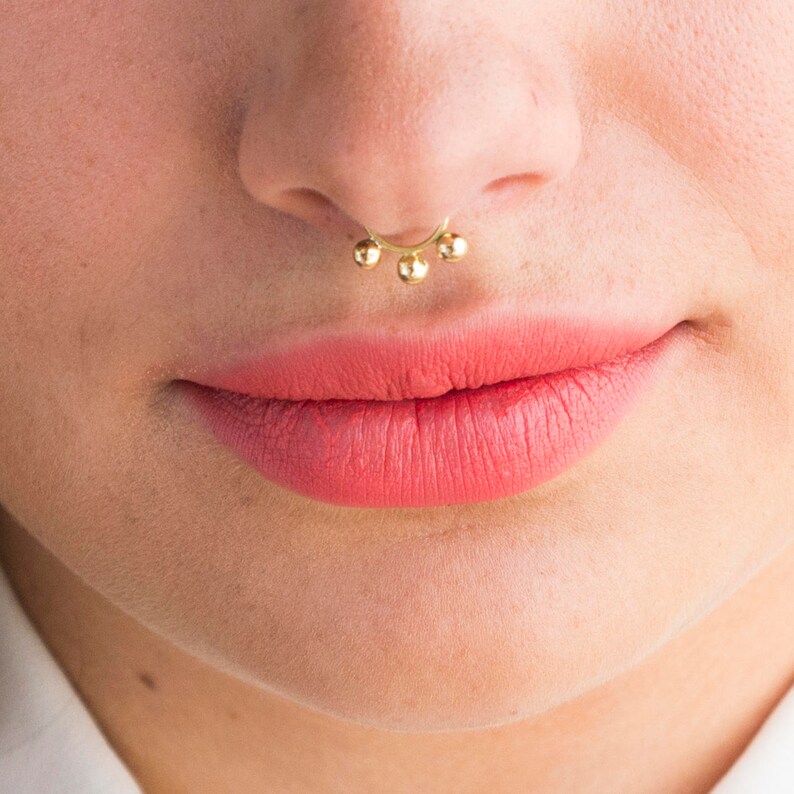 Unique Septum Ring Nose Ring Silver Septum Nose Piercing - Etsy Israel
