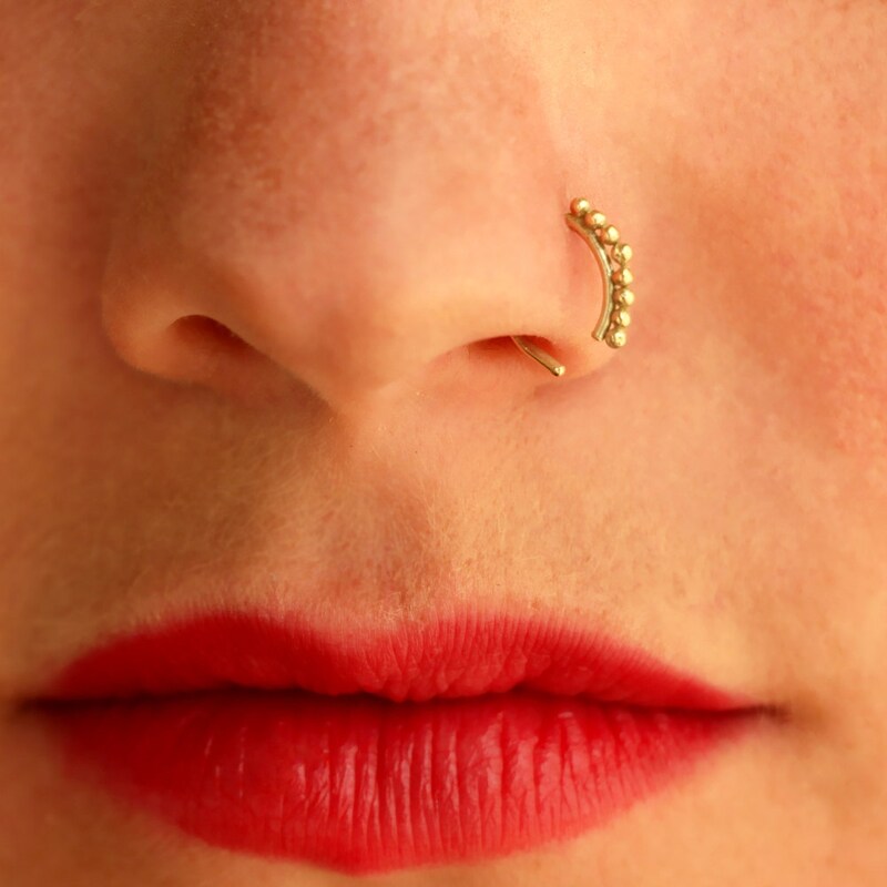 Solid Gold Nose Ring Etsy