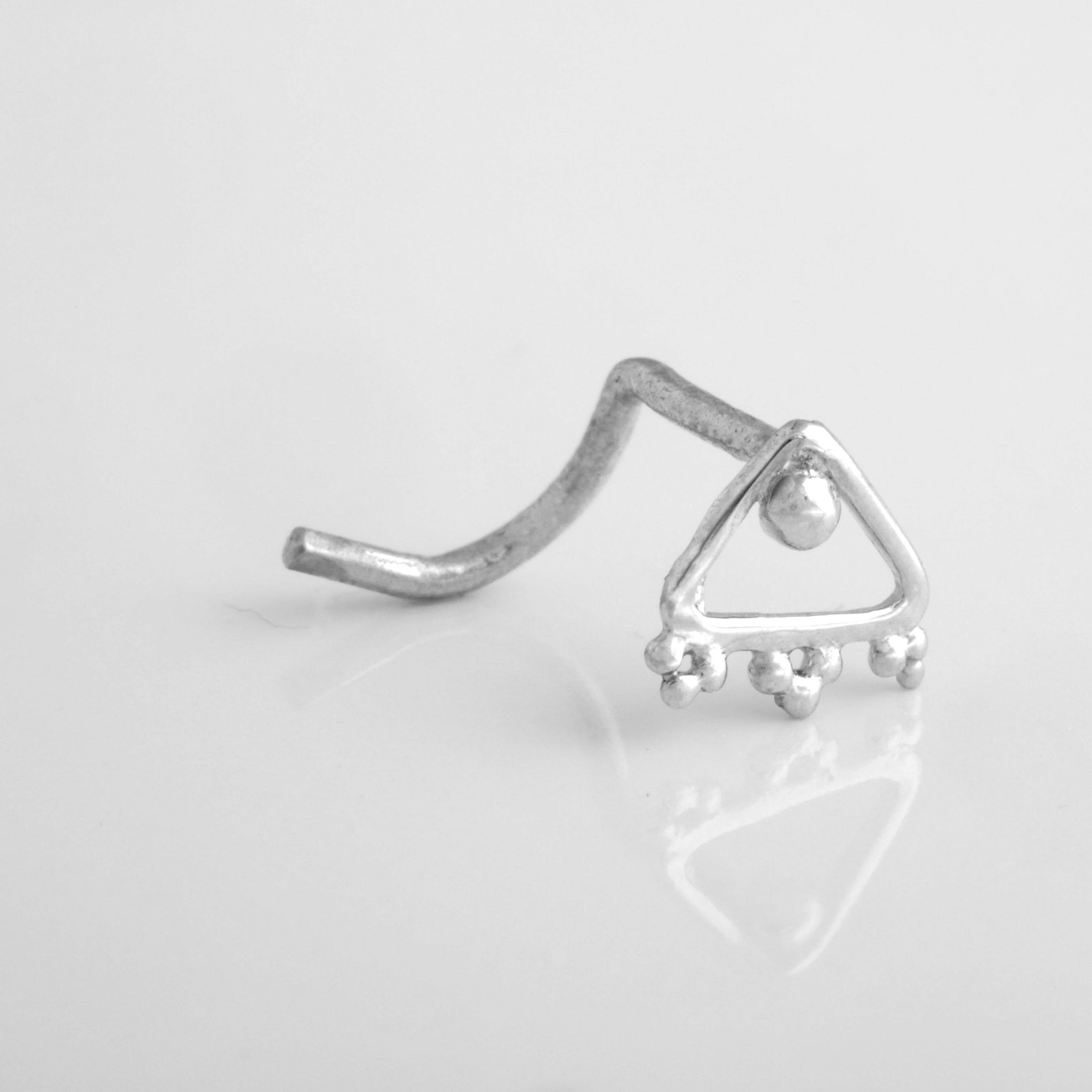 Silver Tragus Earring, Indian Piercing, Tragus Piercing, Tragus Jewelry ...
