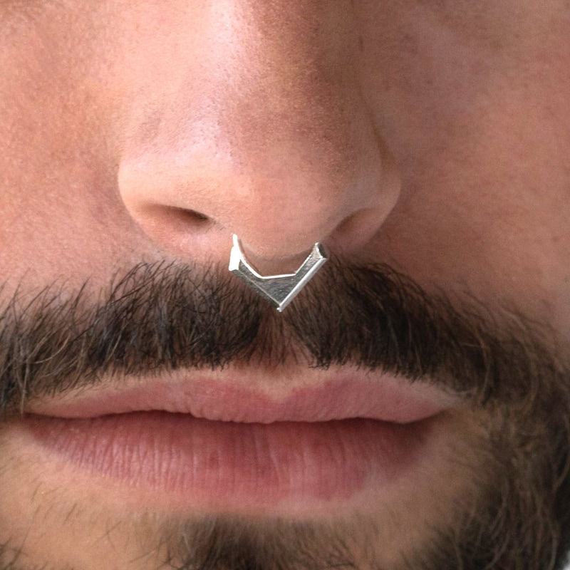 Silver Septum Ring - Etsy