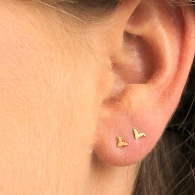 Tiny Stud Earrings Small Earrings Tiny Earring Tiny Gold - Etsy UK