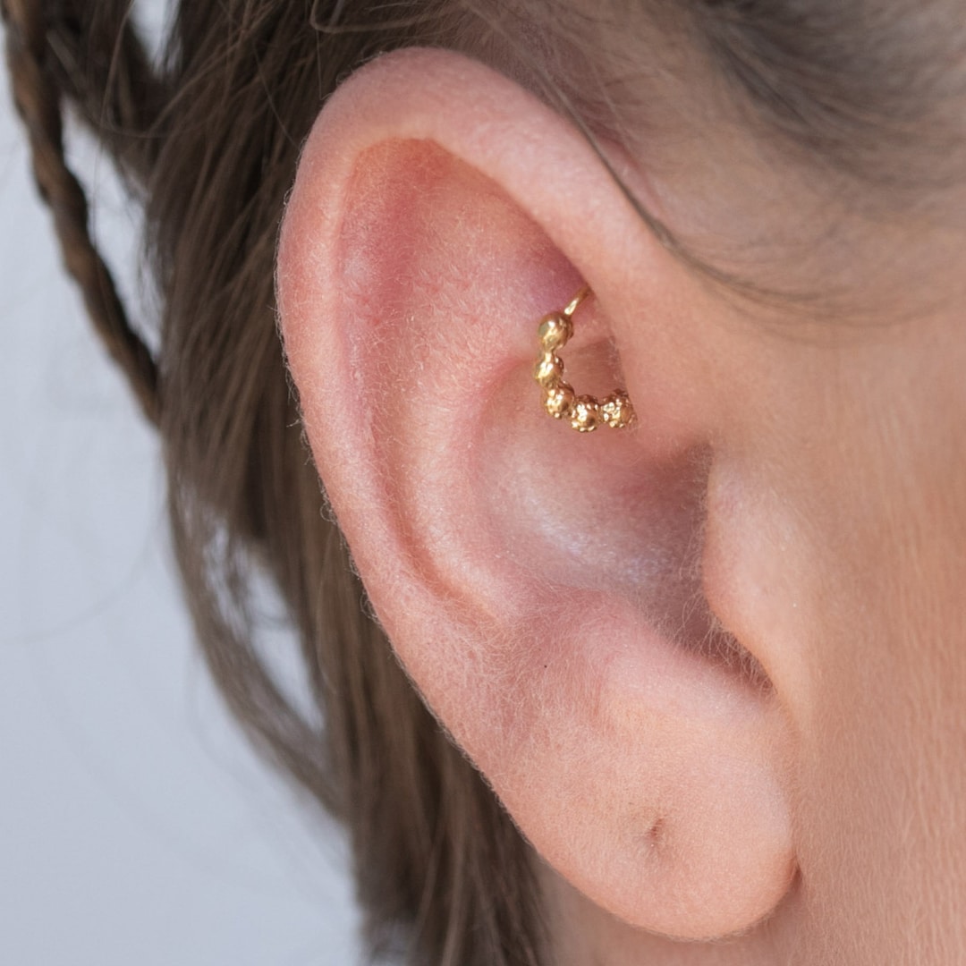 Rook Piercing, Gold Rook Earring, Rook Jewelry, Daith Earring, Daith ...