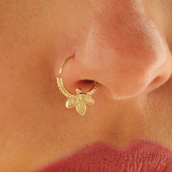 14k Gold Nose Ring - Etsy