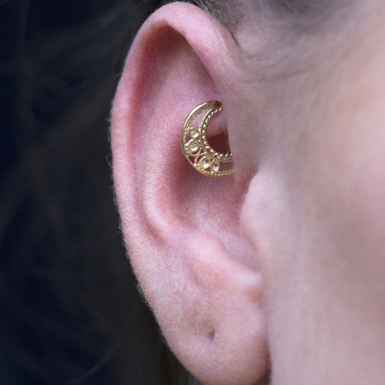 Gold Rook Earring Piercing Rook Rook Hoop Daith Earring | Etsy