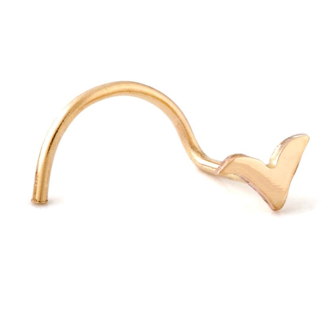 Bird Nose Stud, Gold Plated Nose Stud, Silver Nose Stud, Tragus Jewelry ...