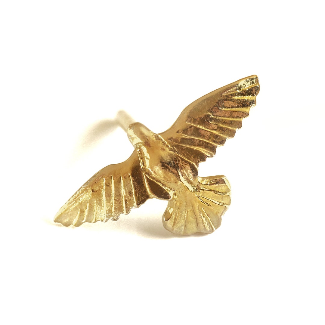 14K Gold Nose Stud, Unique Nose Stud, Nose Screw Gold, Tribal Nose Stud ...