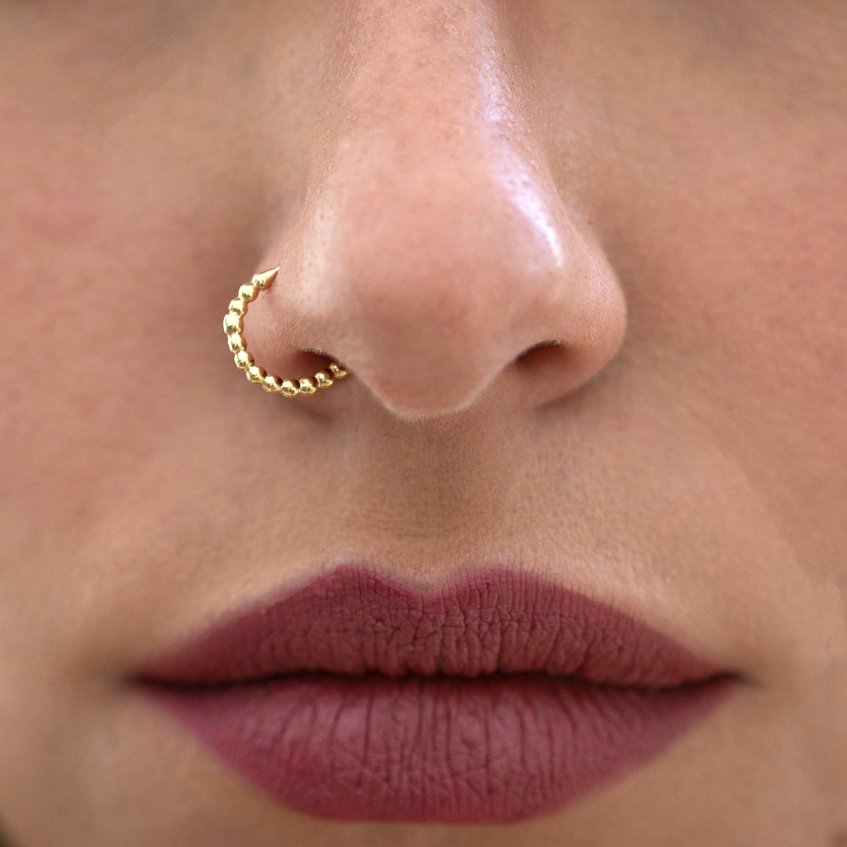 Unique Nose Ring Indian Nose Ring Tribal Nose Ring Gold | Etsy