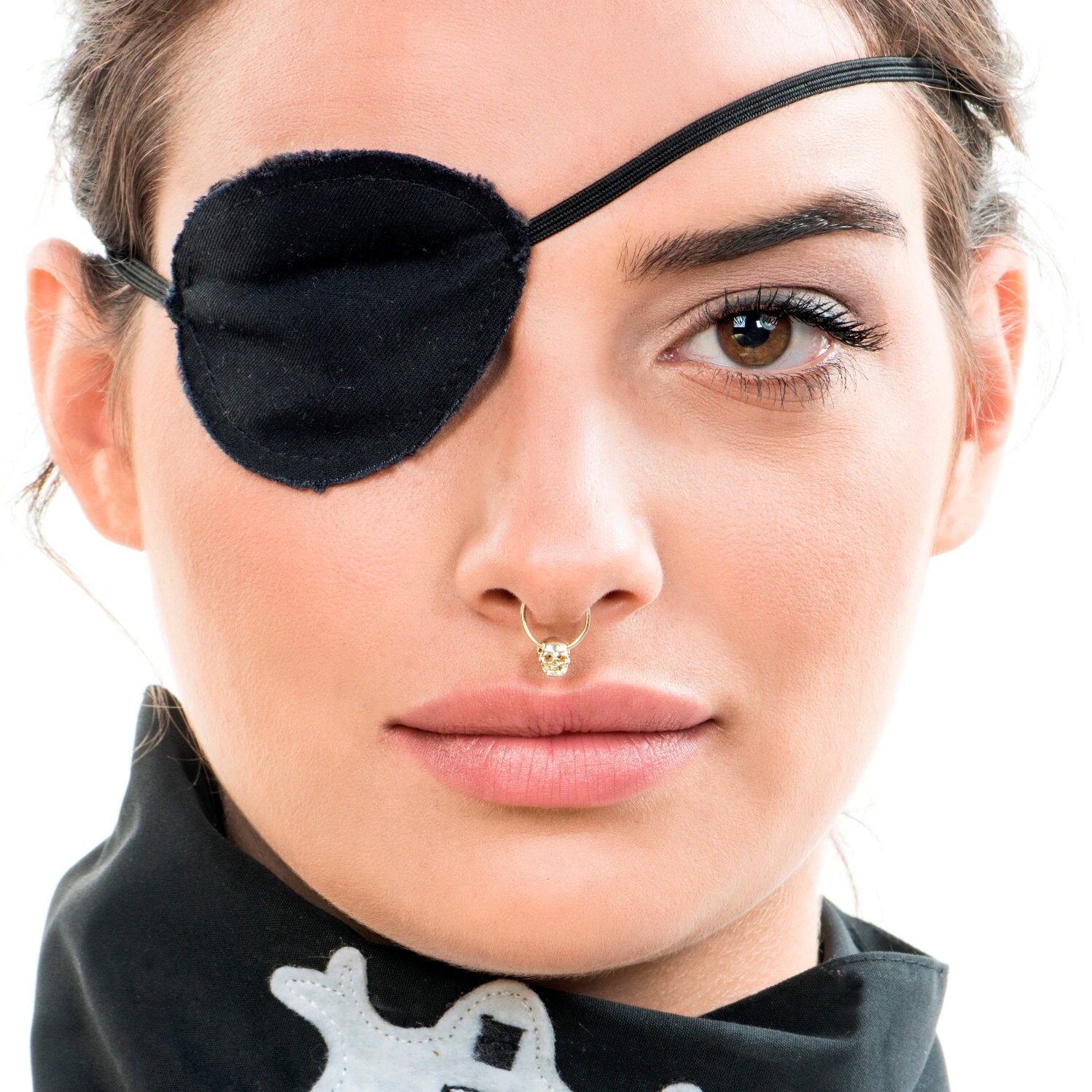 Gold Septum Ring, Silver Septum, Skull Septum Jewelry, Piercing Jewelry ...