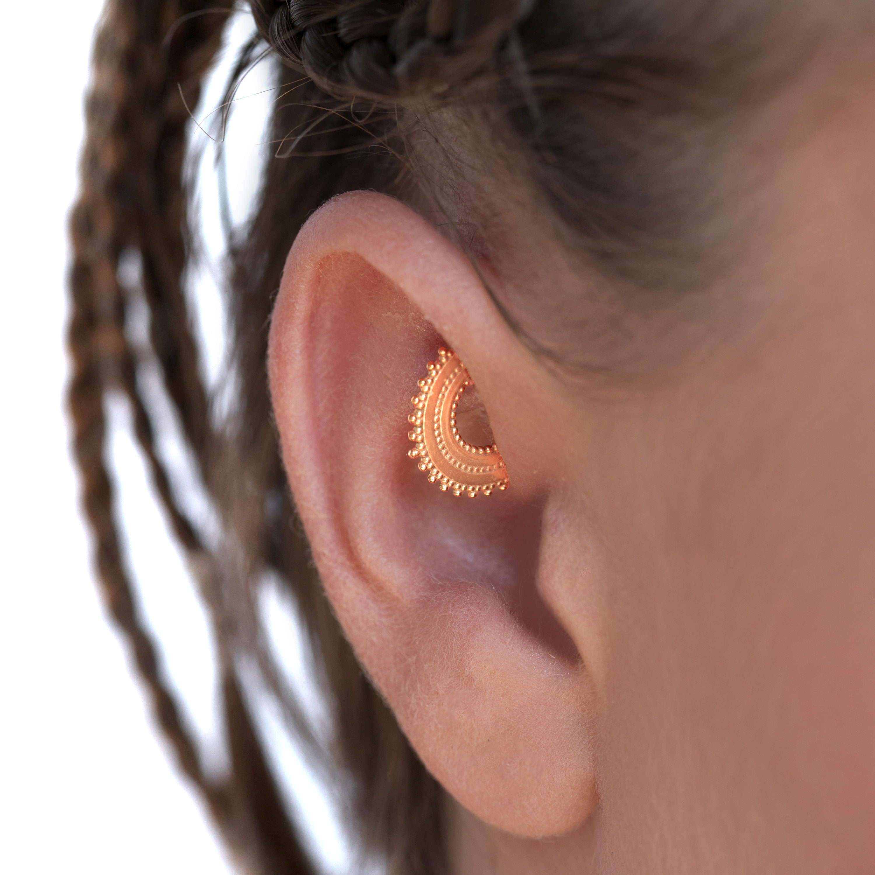 Gold Rook Earring Daith Jewelry Tribal Daith Daith Earring - Etsy Israel