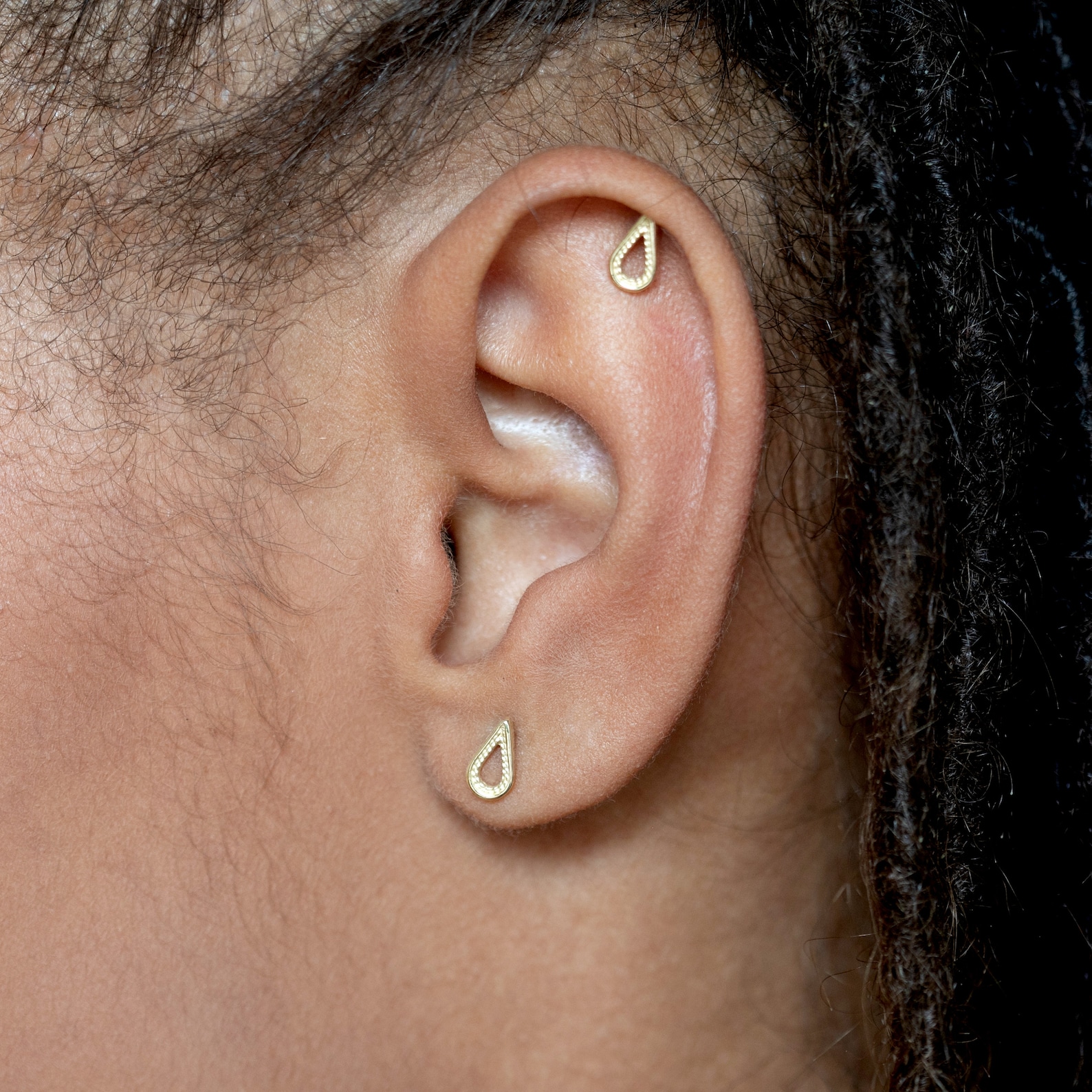 Helix Earring, Gold Helix Earring, Gold Cartilage Piercing, 14k Gold ...