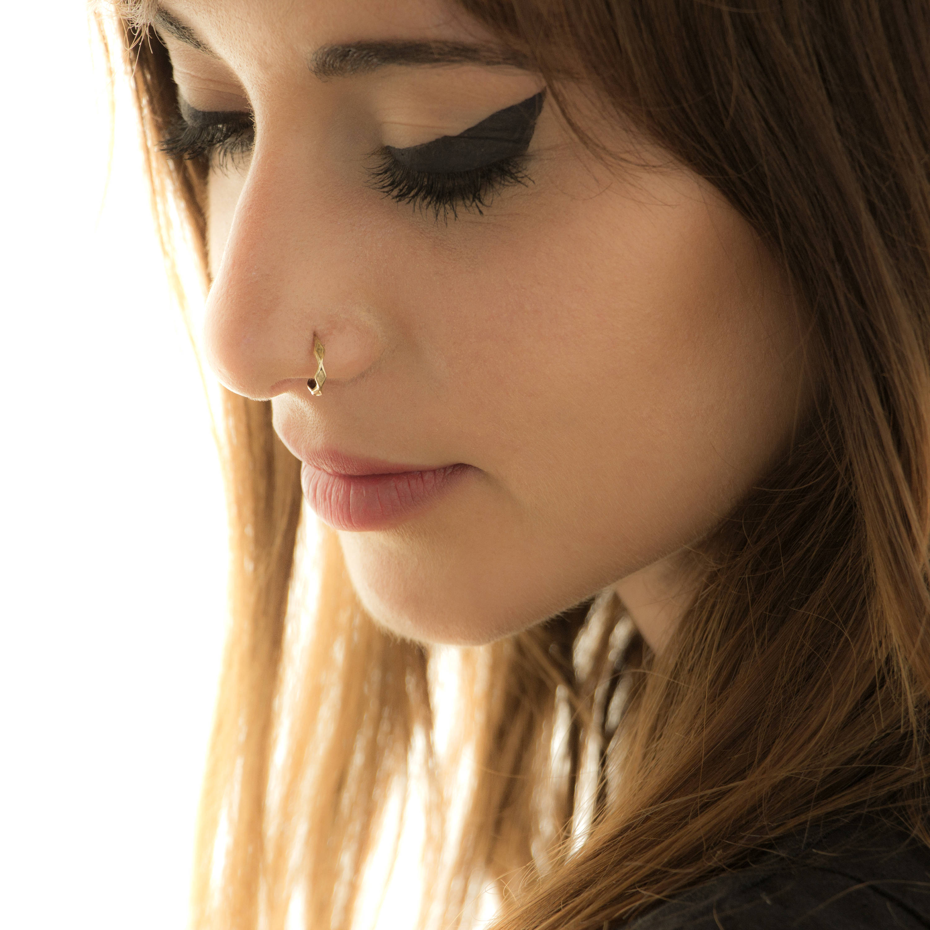 Nose Jewelry Nose Piercing Gold Nose Ring Unique Nose Stud - Etsy Israel