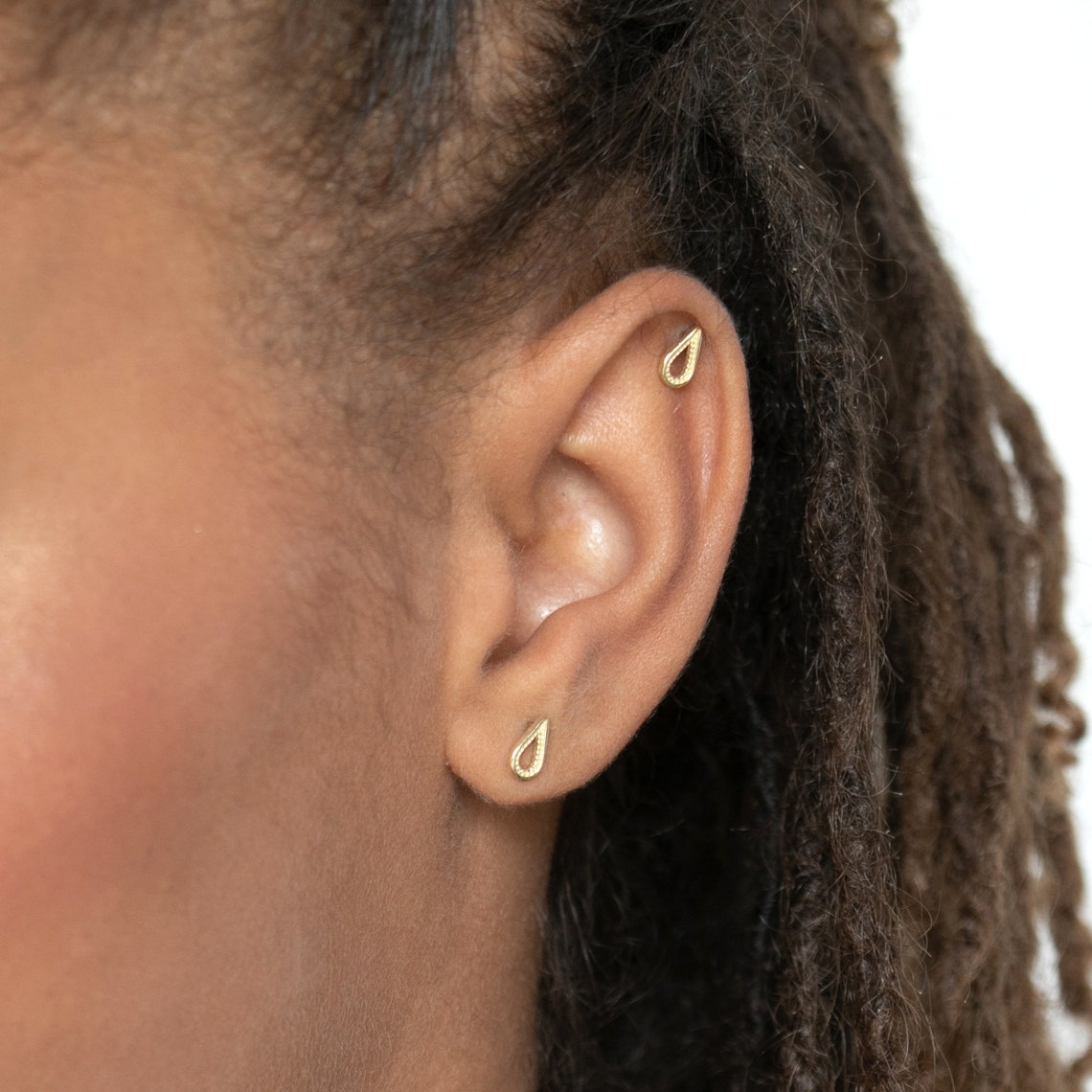 Helix Earring, Gold Helix Earring, Gold Cartilage Piercing, 14k Gold ...