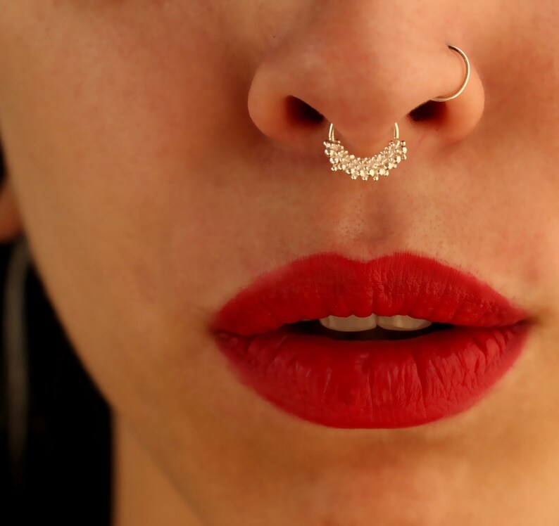 Silver Septum Indian Style Gold Septum Jewelry Septum Ring - Etsy