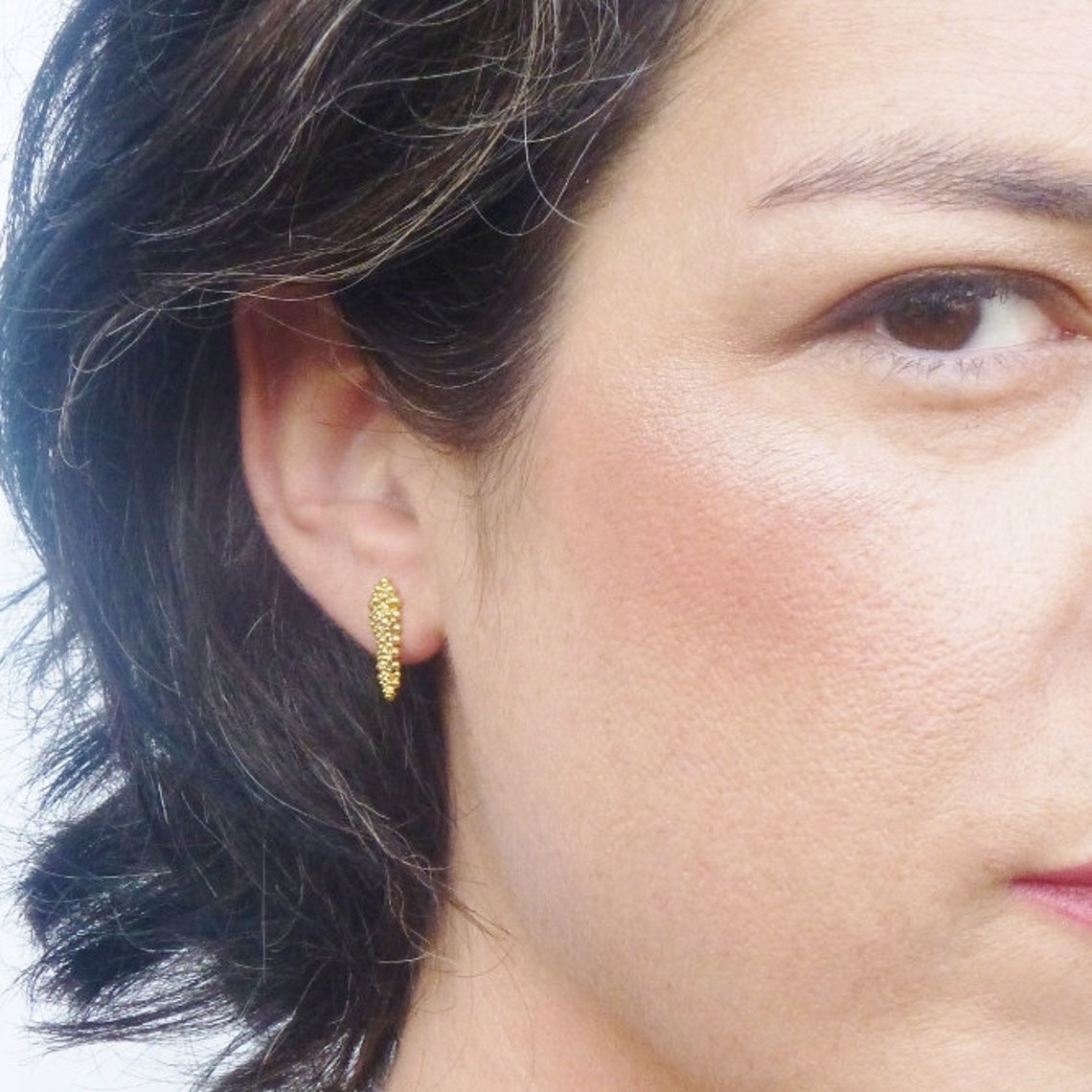 18k Gold Earrings, Earrings for Women, Unique Gold Earrings, Gold Drop ...