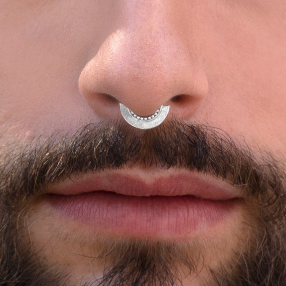 Men's Septum Silver Septum Jewelry Septum Ring Silver | Etsy