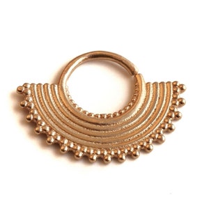 Large Septum Ring, Big Septum, 14k Gold Septum, Solid Gold Septum ...