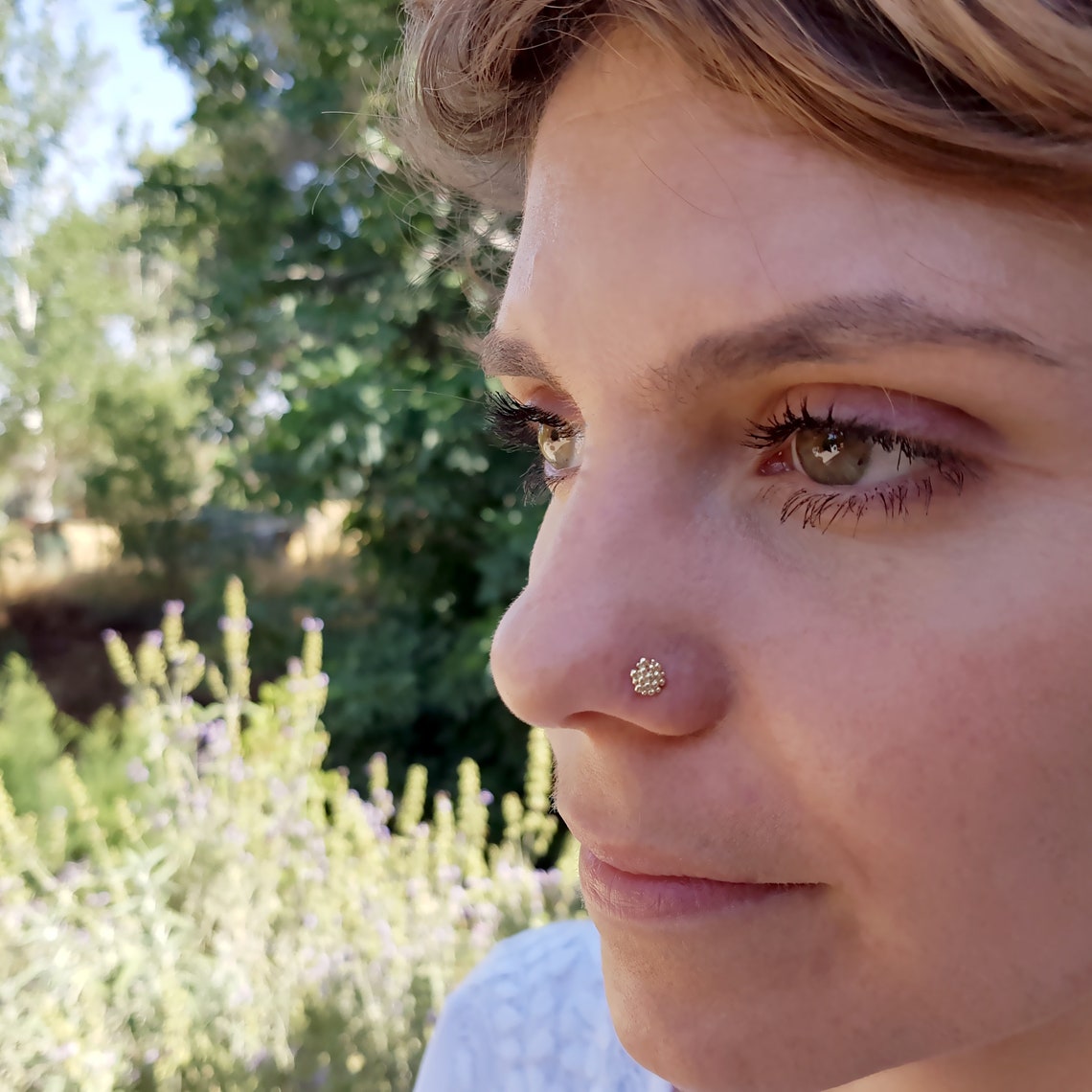 Indian Nose Stud Round Nose Stud Indian Piercing Indian - Etsy