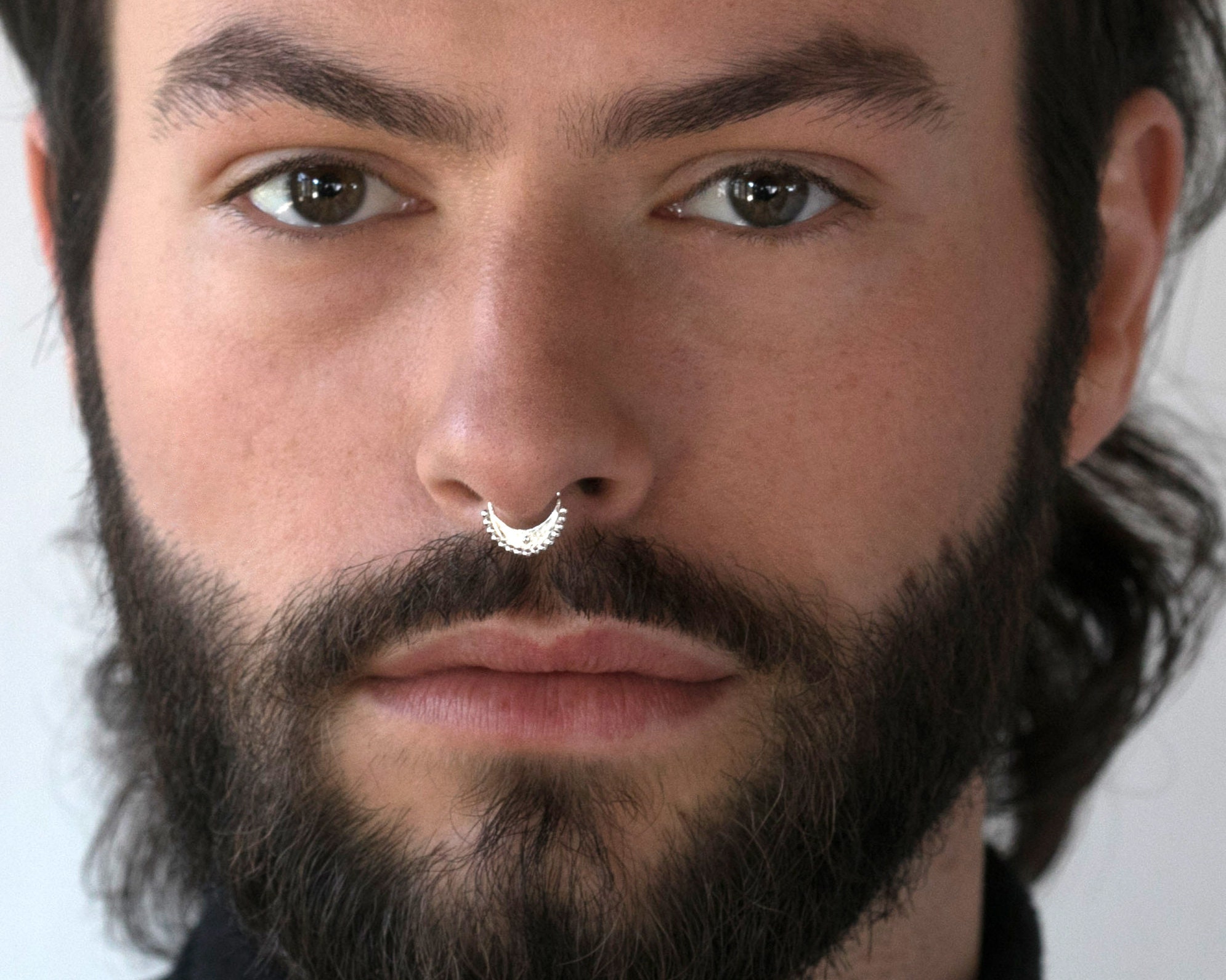 Septum Jewelry Silver Septum Ring Septum for Men Men's | Etsy